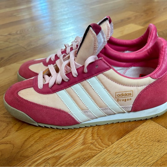 adidas | Shoes | Rare Adidas Hot Pink Soft Pink And White Sneakers ...